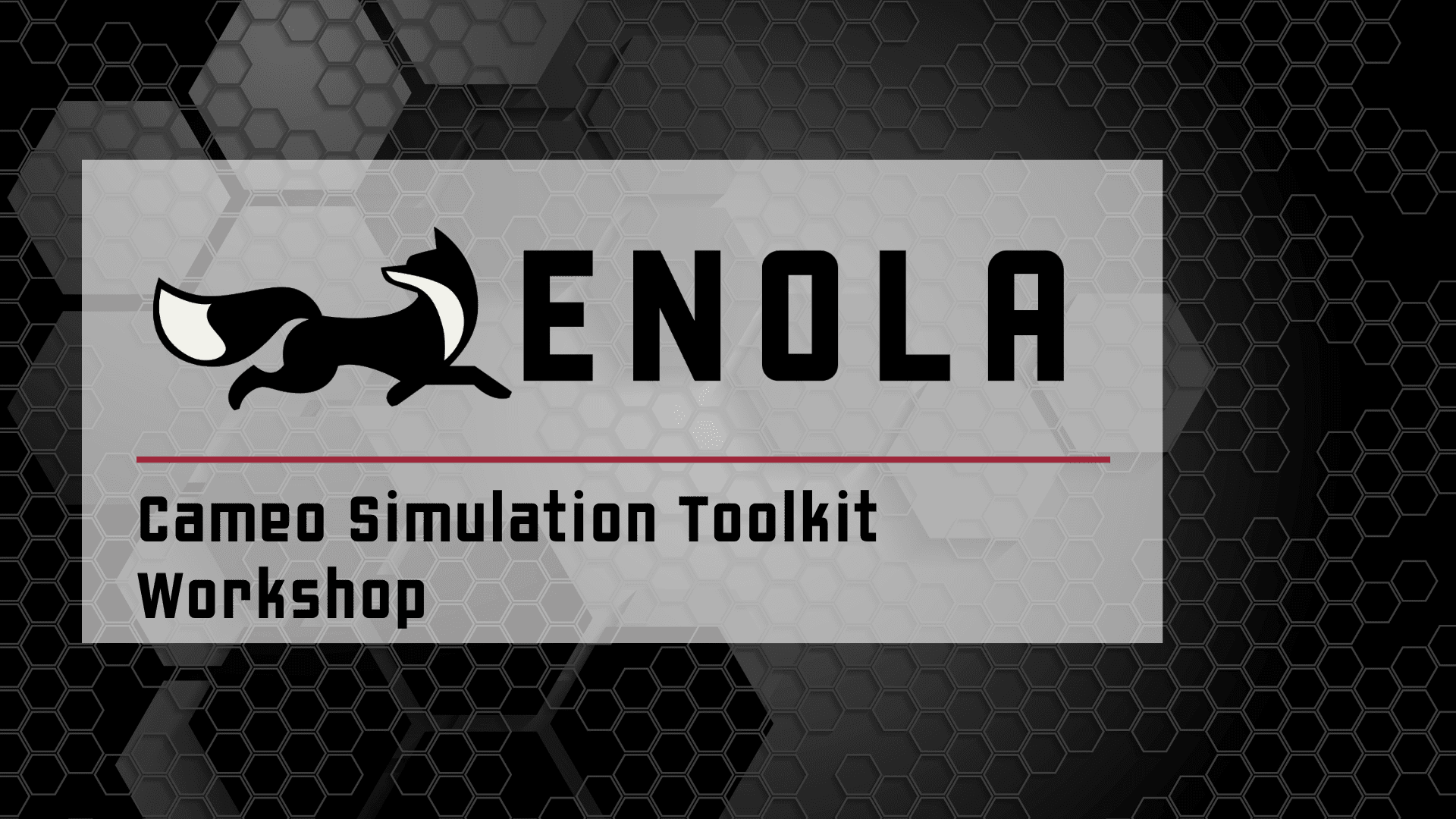 Cameo Simulation Toolkit Workshop - Enola Technologies